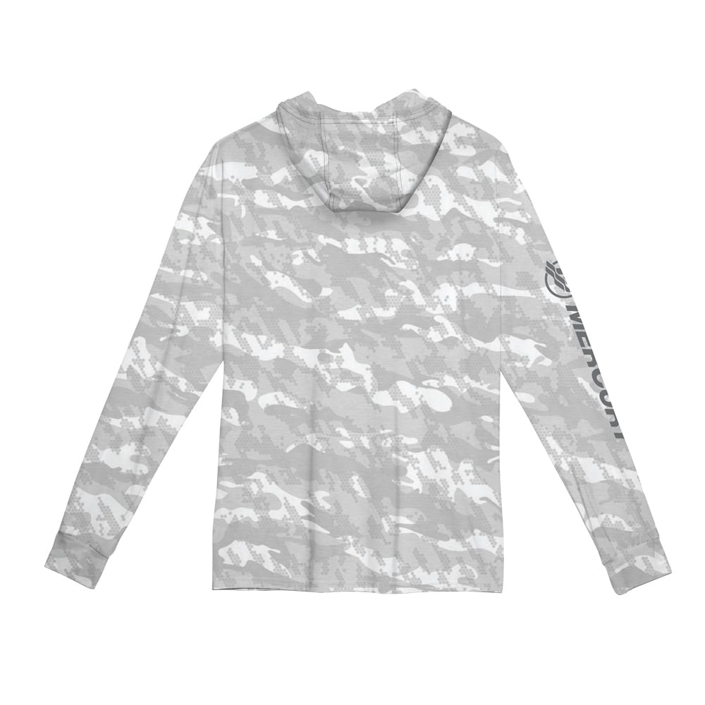 Hooded Performance Shirt - White Camo | Mercury Dockstore
