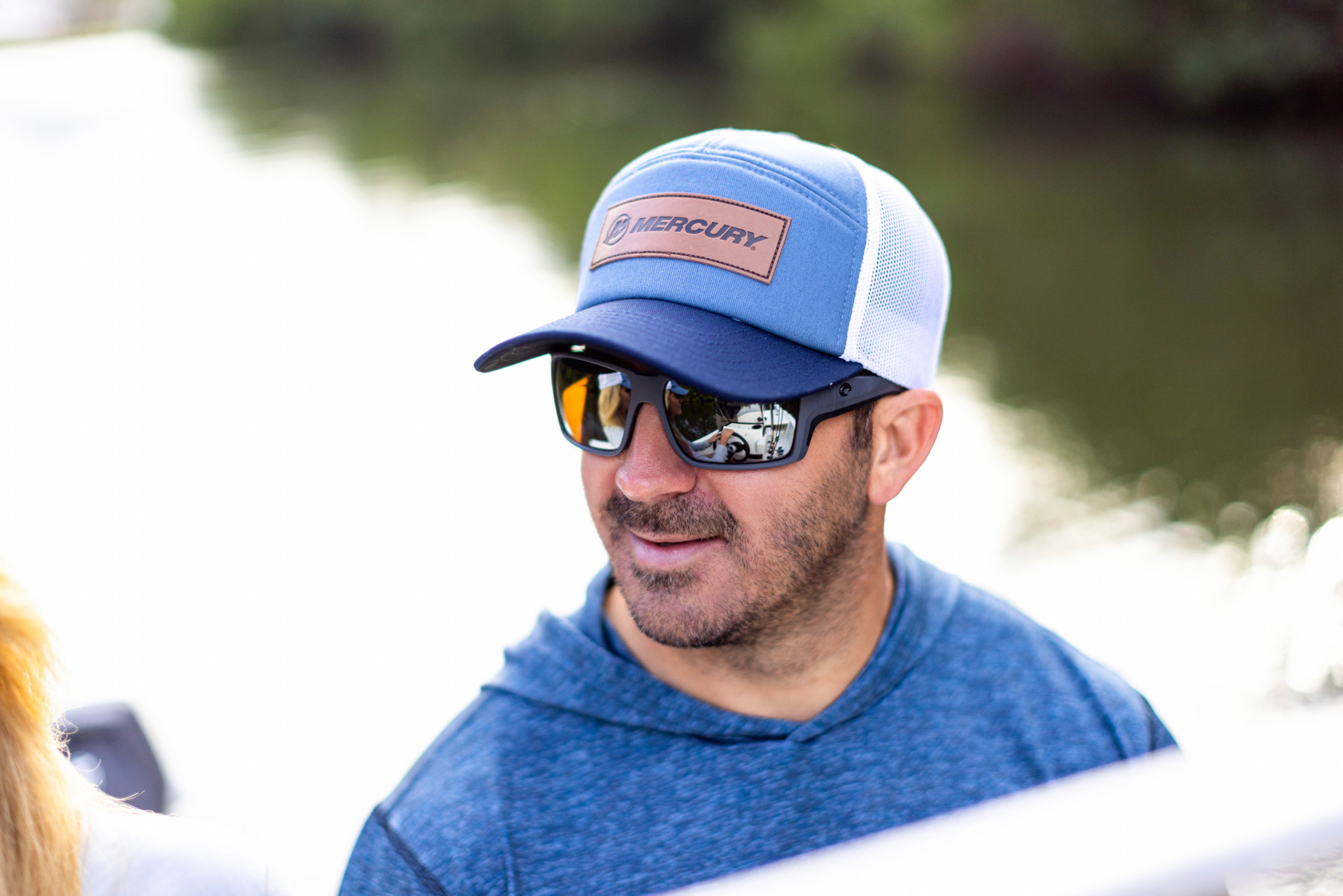 Leather Patch Cap - Indigo | Mercury Dockstore