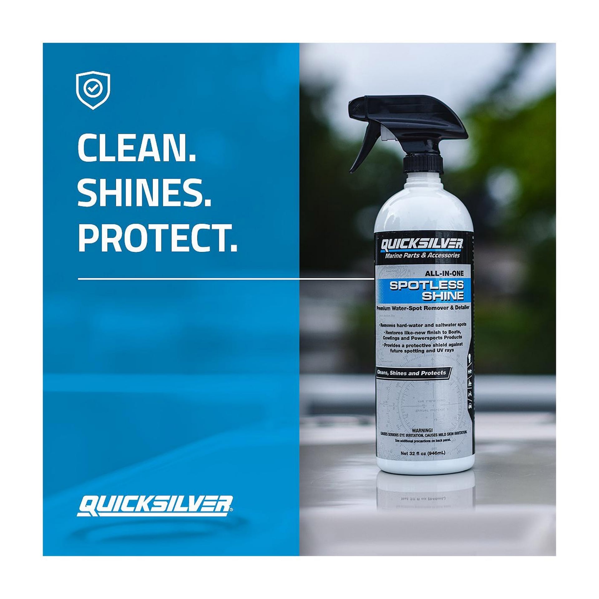 Quicksilver All-In-One Spotless Shine-32 oz | Mercury Dockstore